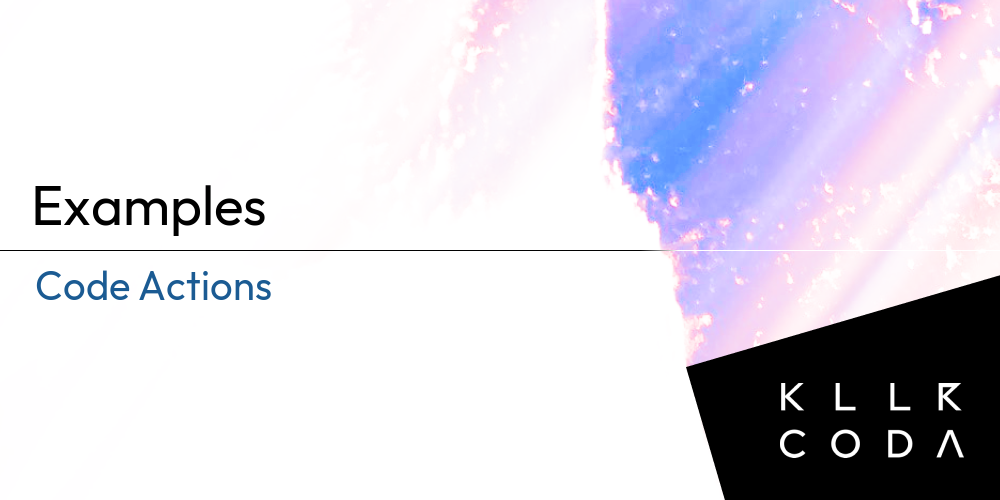 Code Actions | Examples | Killercoda