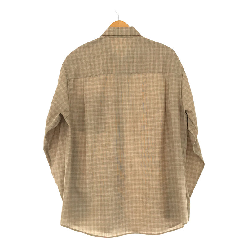 タグ付き SUPER LIGHT WOOL CHECK SHIRTS レギュラーカラー タグ付き SUPER LIGHT WOOL CHECK SHIRTS レギュラーカラー