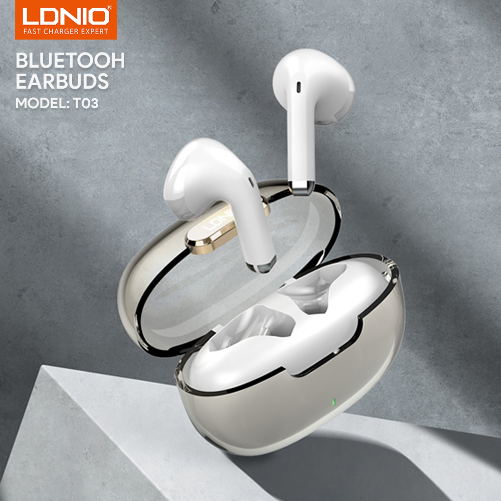 KM Lighting - Ldnio Bluetooth Earbuds T03 Milky White