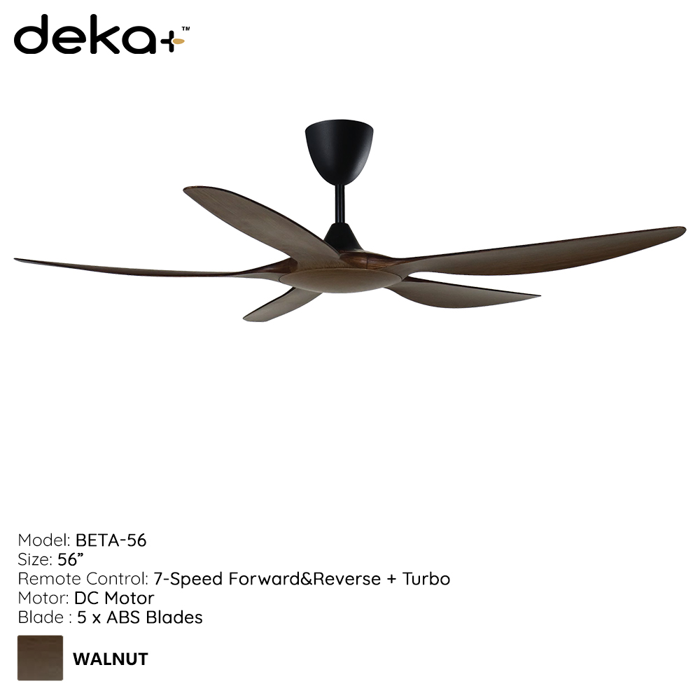 KM Lighting - Product - Deka+ DC Motor Ceiling Fan 56" (Beta-56/ Pinewood)
