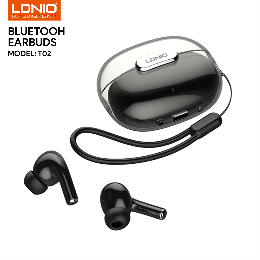KM Lighting - Product - LDNIO Bluetooth Earbuds T02 Black