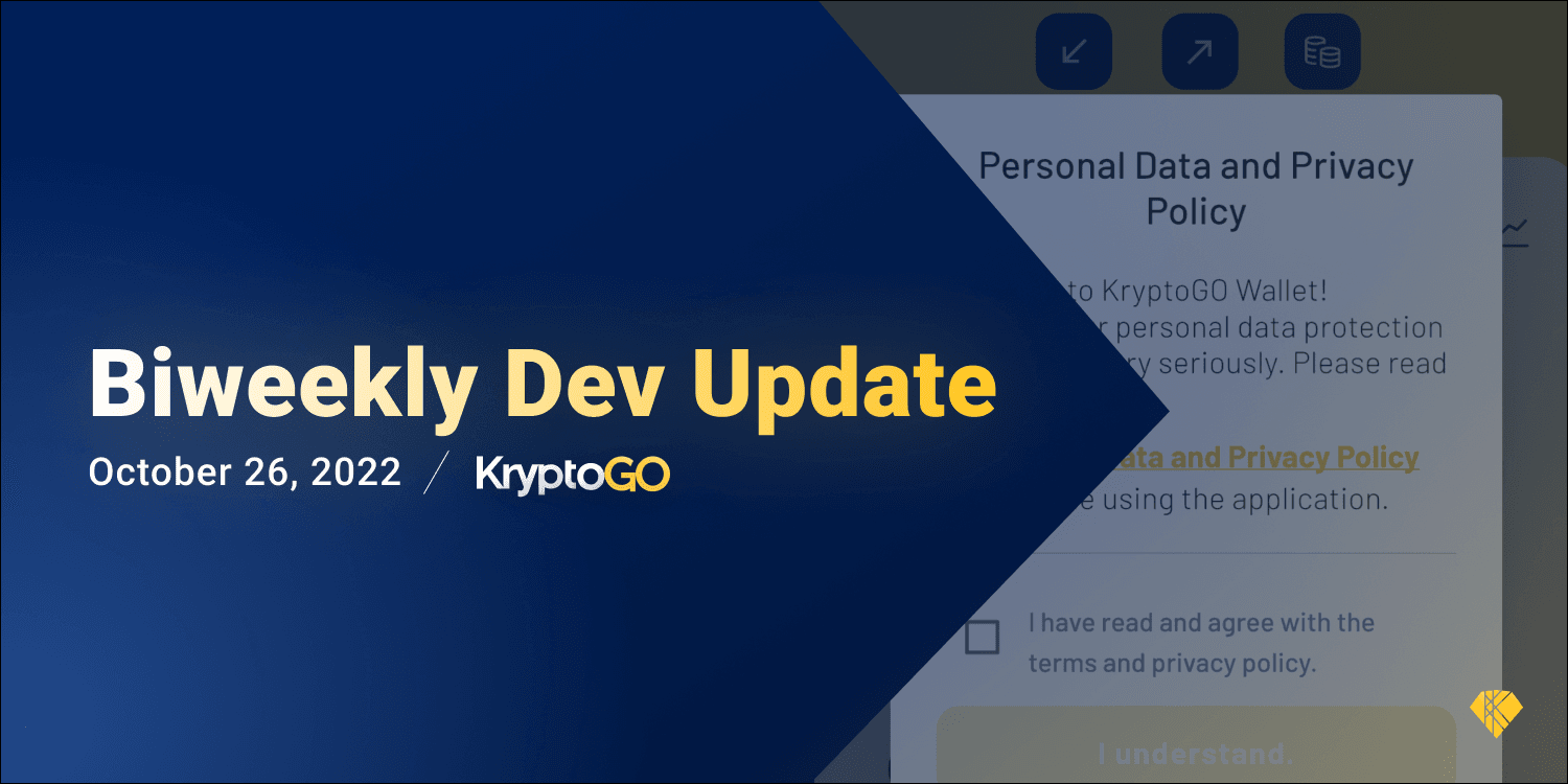 Biweekly Dev Update: October 26th, 2022 - KryptoGO Blog