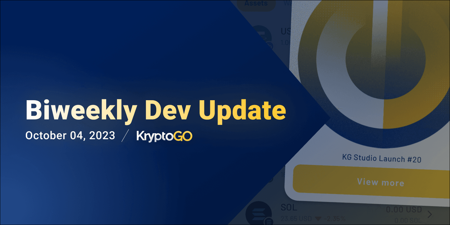 Biweekly Dev Update: Oct 4th, 2023 - KryptoGO Blog