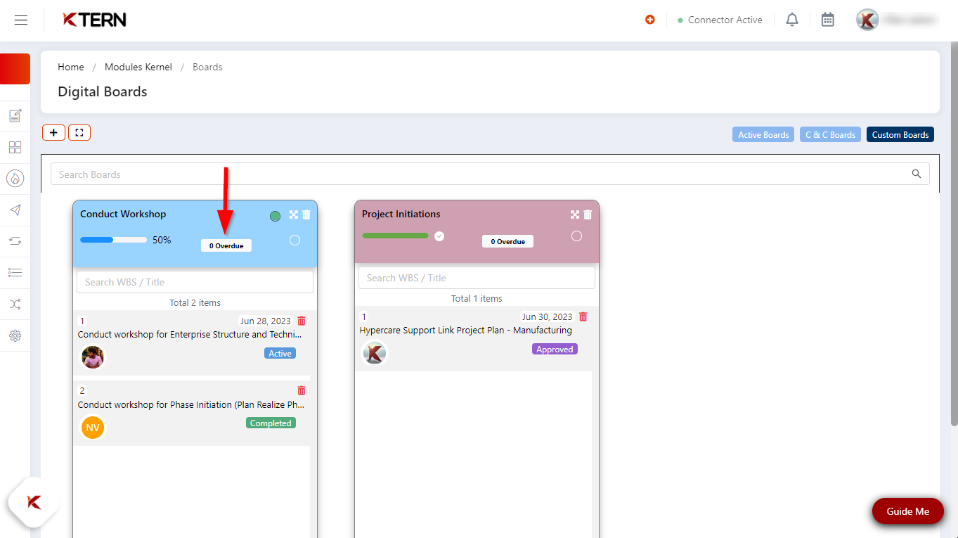 Features of Digital Boards - KTern.AI Documentation