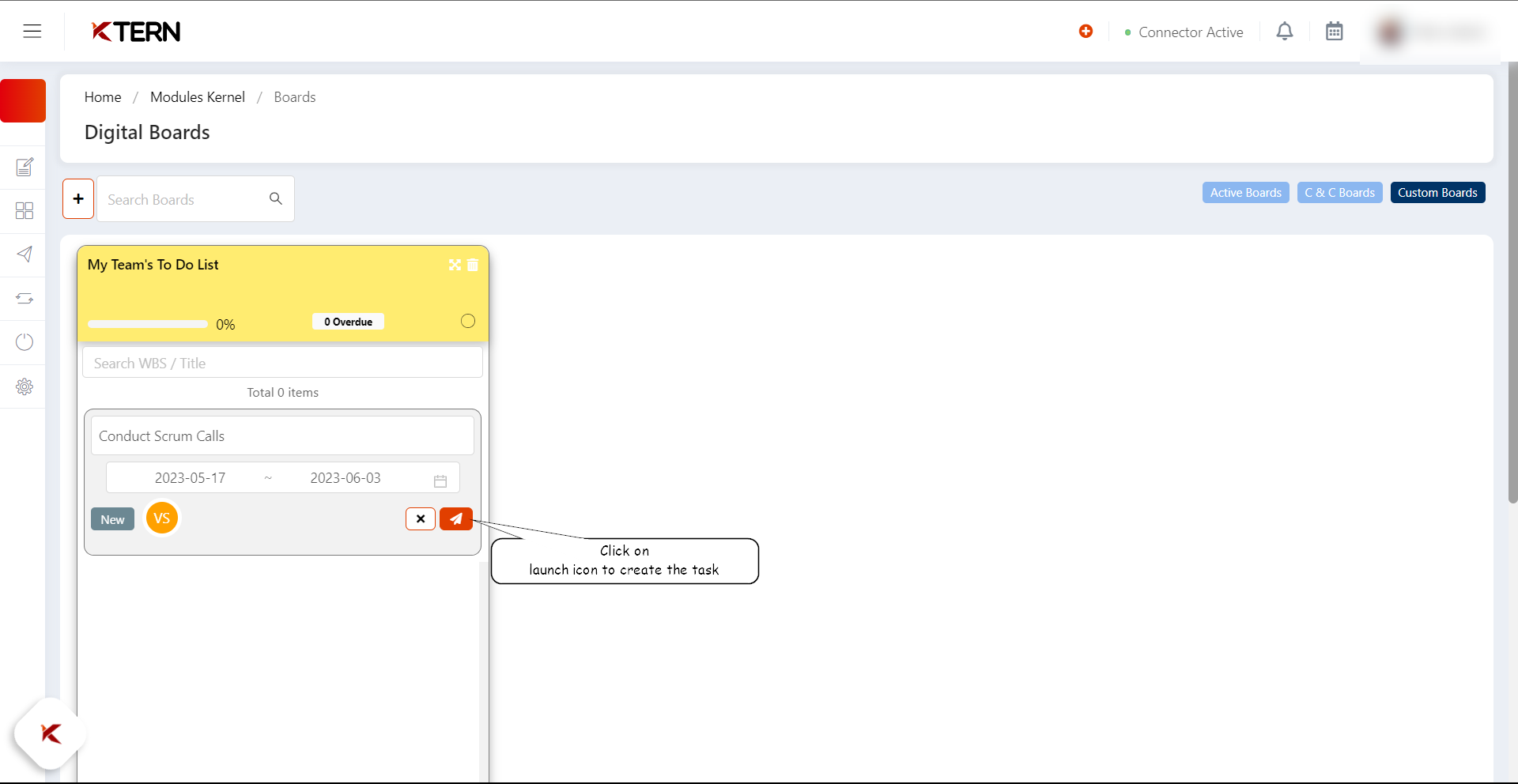 How to create Custom Boards and tasks? - KTern.AI Documentation