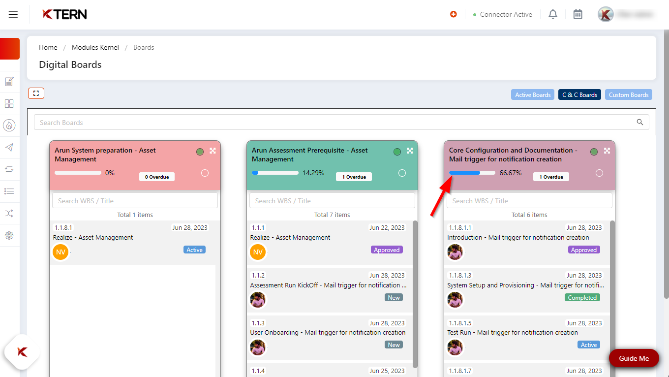 Features of Digital Boards - KTern.AI Documentation