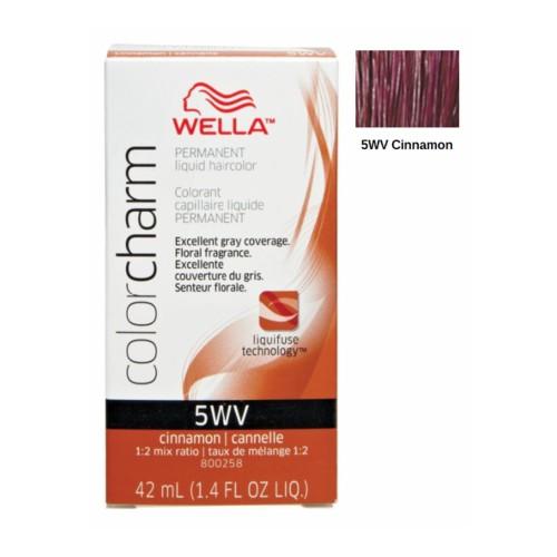 Wella Color Charm Permanent Liquid Haircolor 5WV Cinnamon 1.4 Oz.