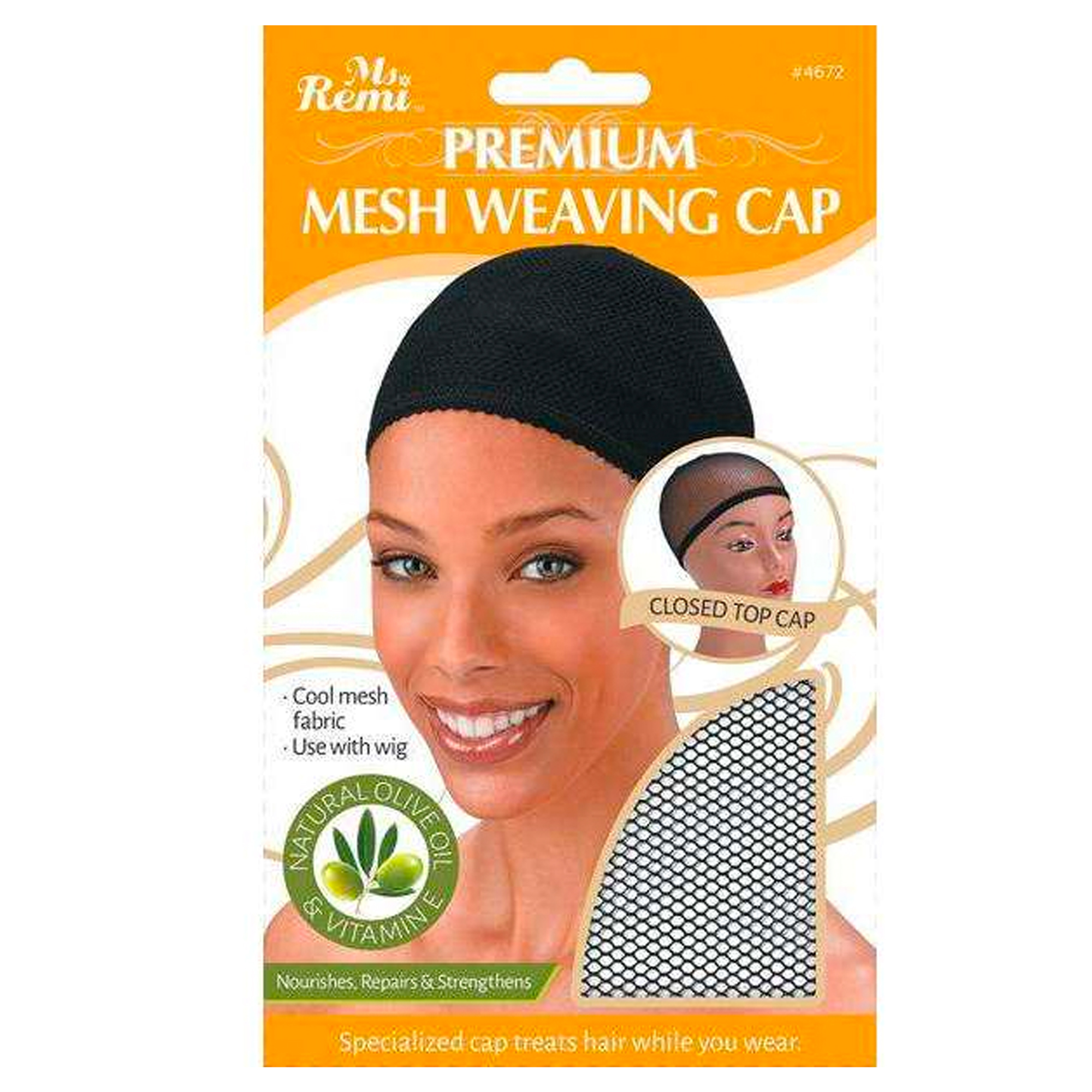 Annie Ms. Remi Mesh Weaving Cap Mesh Closed-Top Specialized Cap Black