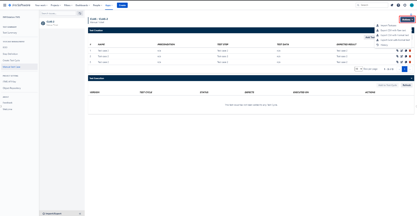 Import Test Case – ITMS Documentation