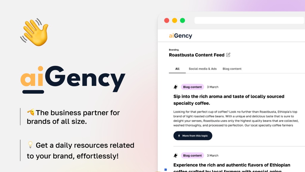 AI app: aiGency for OpenAI Stack Hack