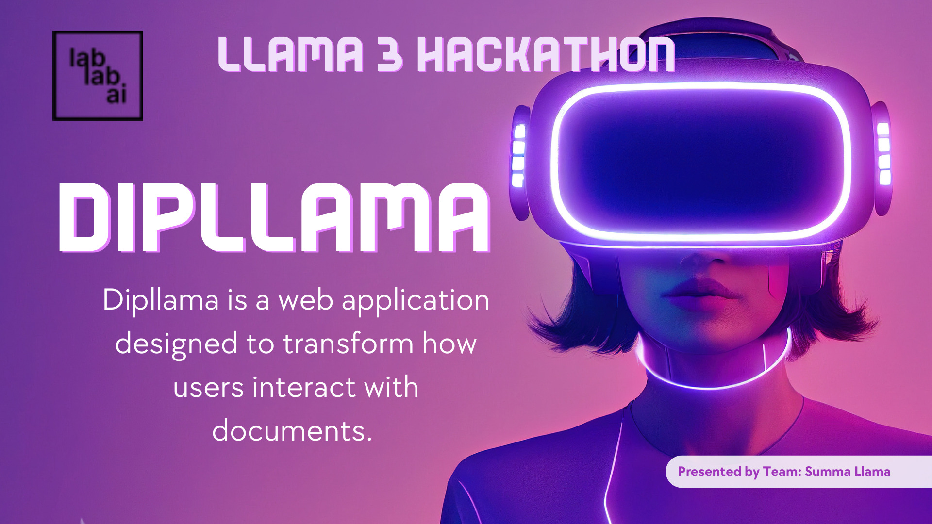AI app: Dipllama for Llama 3 Hackathon