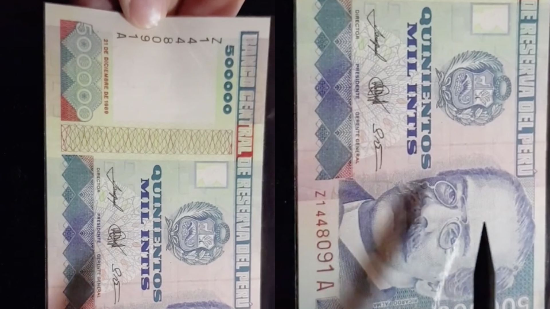Billete de reposición de 500 mil intis de 1969 del Perú: este es el ...