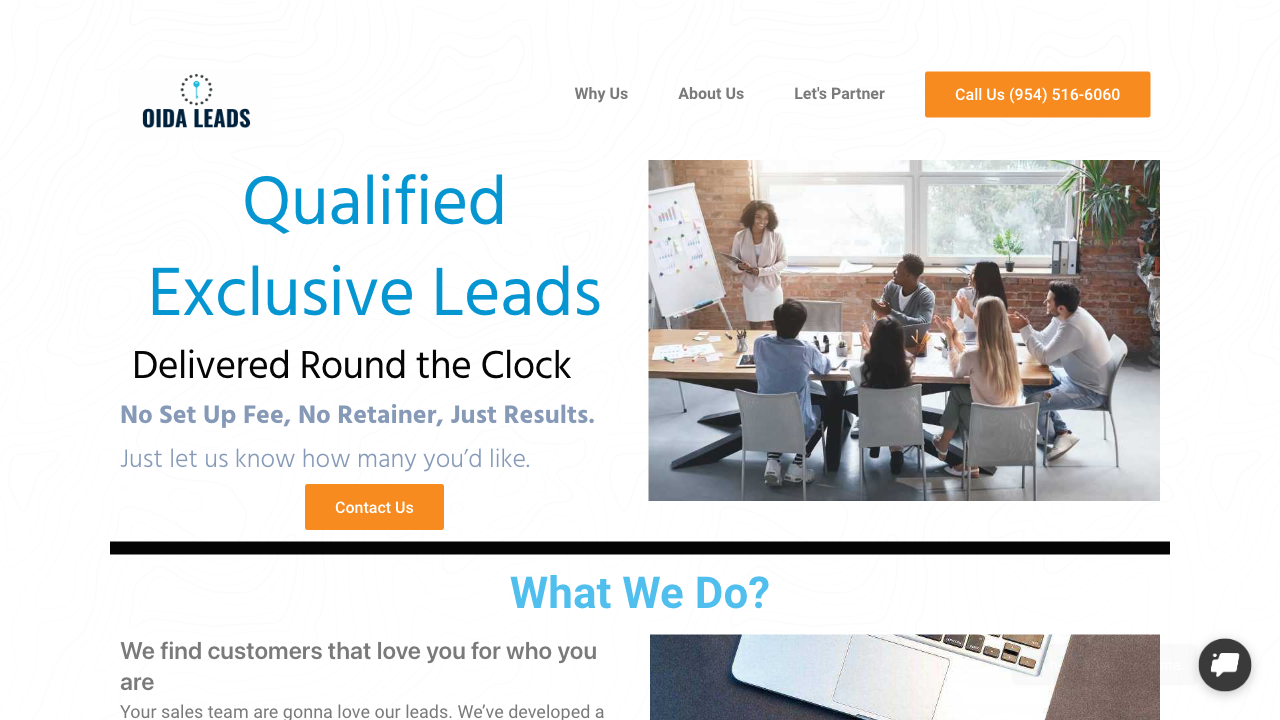 Oida Leads — live chat example from Dashly