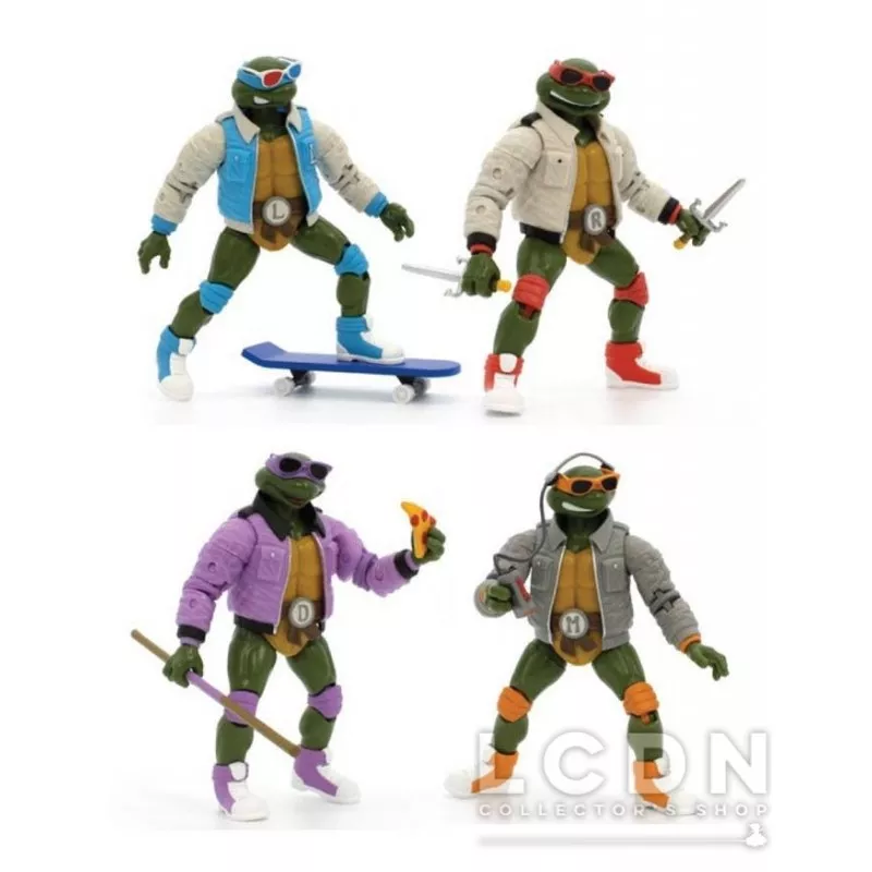 Teenage Mutant Ninja Turtles Pack of 4 Action Figures BST AXN Street ...