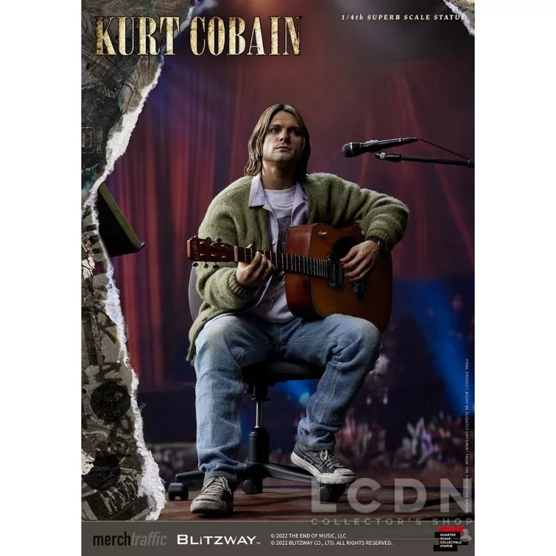 Nirvana Kurt Cobain Unplugged Statue 1/4 Blitzway 37cm