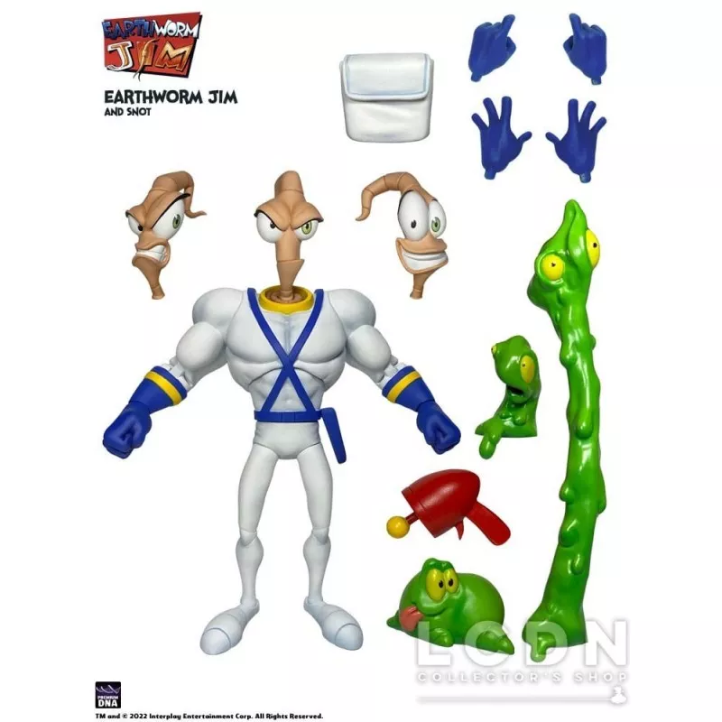 Earthworm Jim Action Figurine Wave 1: Earthworm Jim & Snot 15cm