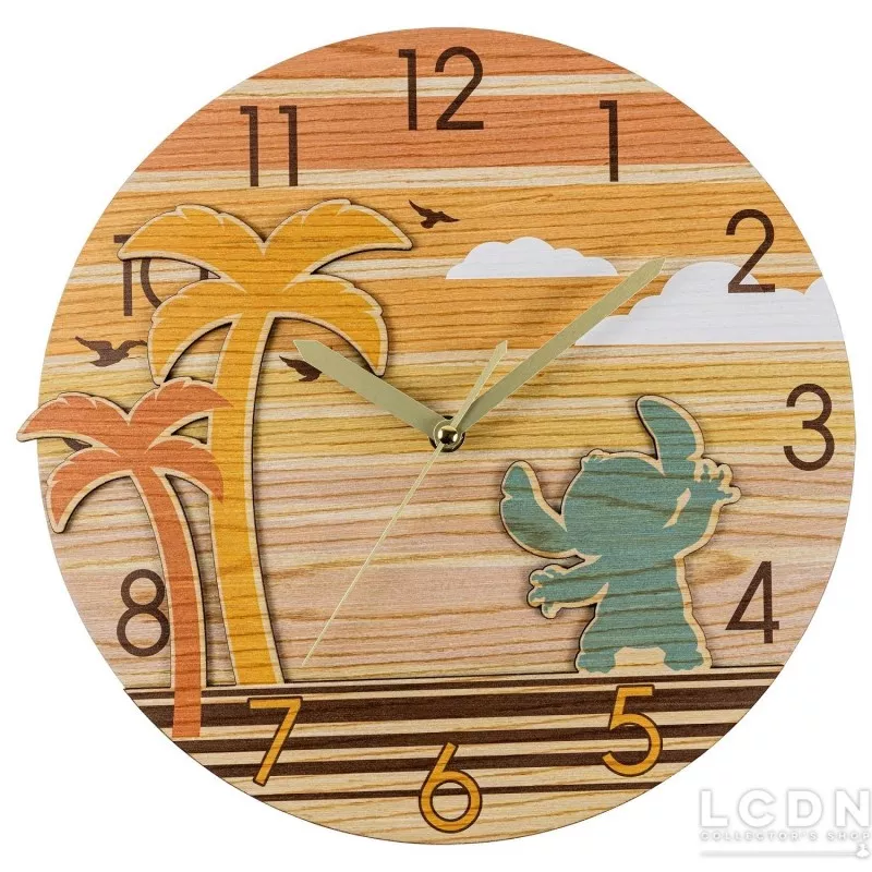Disney Lilo & Stitch Metal Wall Clock Stitch Sunset