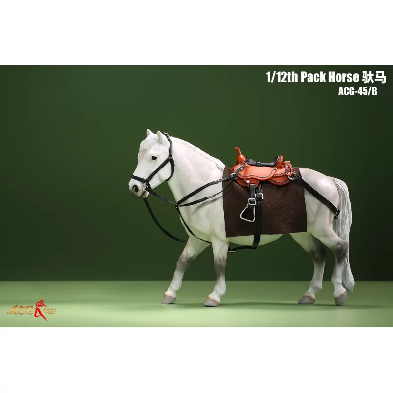 Pack Horse White Figurine ACG TOYS ACG-45B 1/12