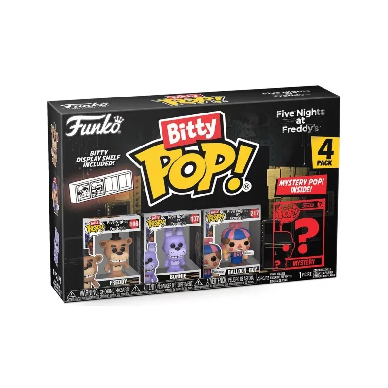 Five Nights at Freddy's FNAF Pack of 4 Bitty Pop! Freddy 2cm