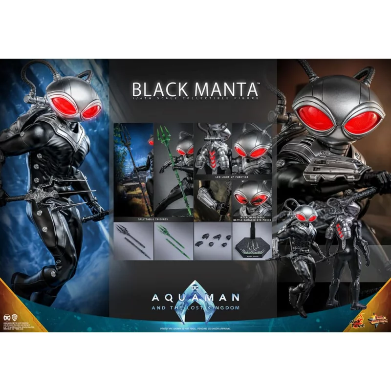 Hot Toys MMS739 Aquaman and the Lost Kingdom Collectible Action Figurine 1 6 Black Manta 34cm