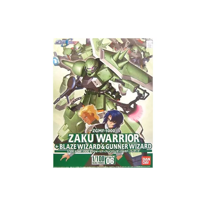 NG Gundam Model Kit 1/100 06 Zaku Warrior + Blaze Wizard & Gunner Wizard