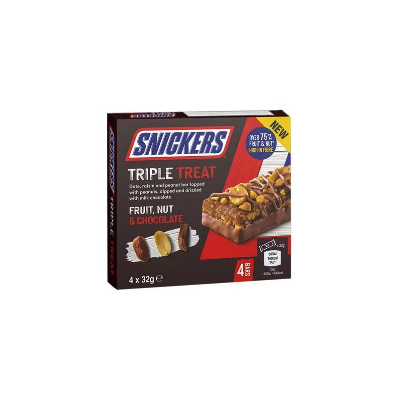 Snickers Triple Treat fruit & nut 128gr