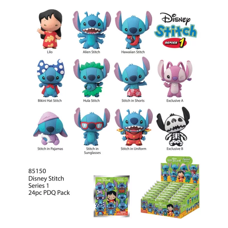Lilo & Stich Box of 24 Mystery Keychains Série 1