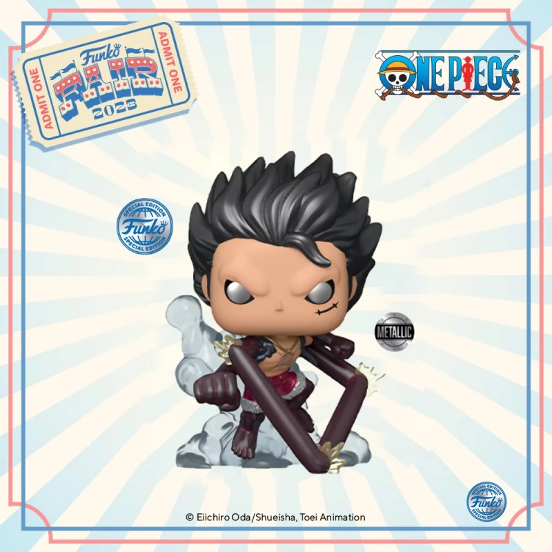 One Piece POP! Animation Snake-Man Luffy Metallic Exclusive Figure 10cm ...