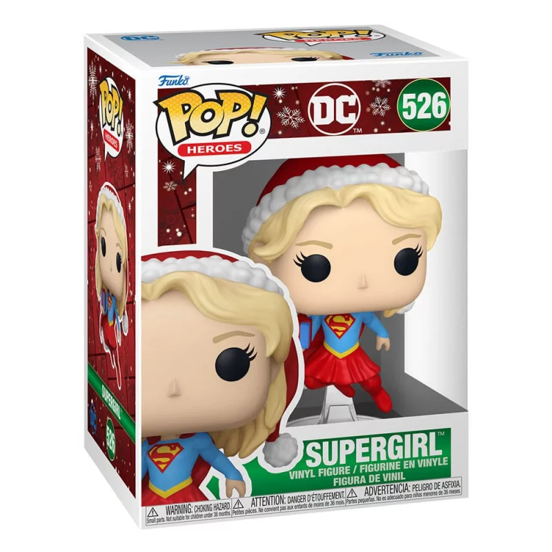 DC Comics POP! Heroes Holiday Supergirl Figure 10cm N°526