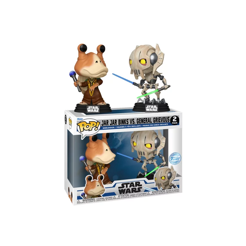 Star Wars: The Clone Wars Pack 2 POP! Jar Jar Binks vs. General Grievous Figure 10cm