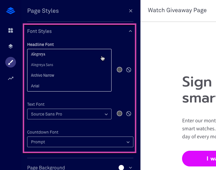Customize global styles – Leadpages Knowledge Base Customize global styles – Leadpages Knowledge Base