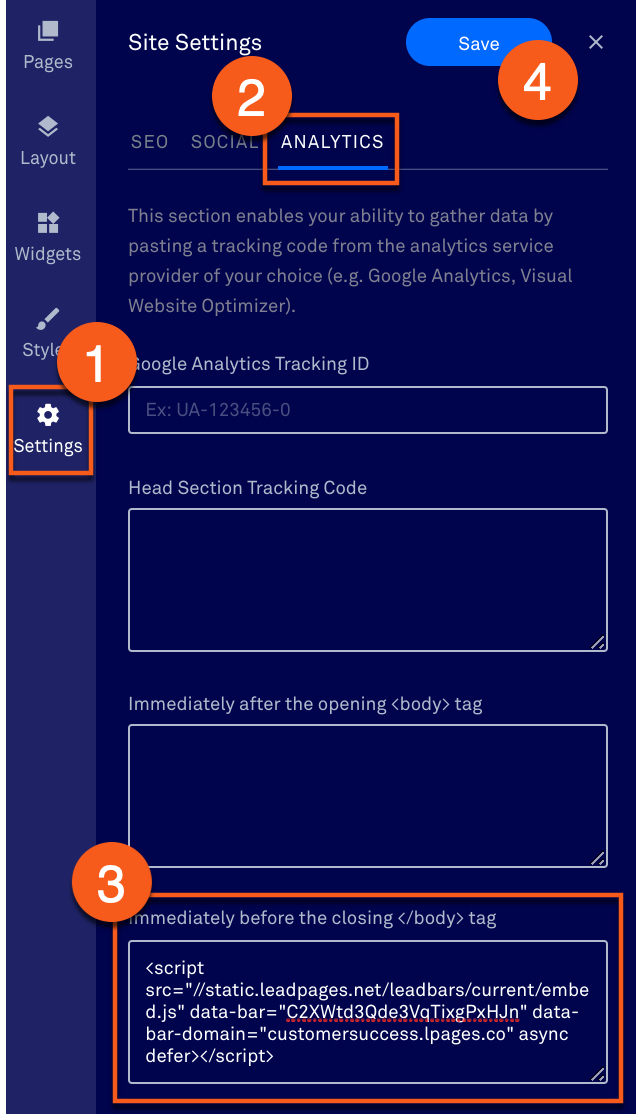 Create an alert bar – Leadpages Knowledge Base