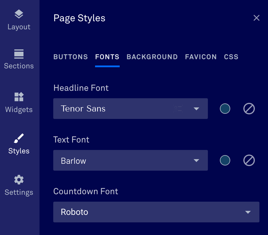 Customize global styles – Leadpages Knowledge Base