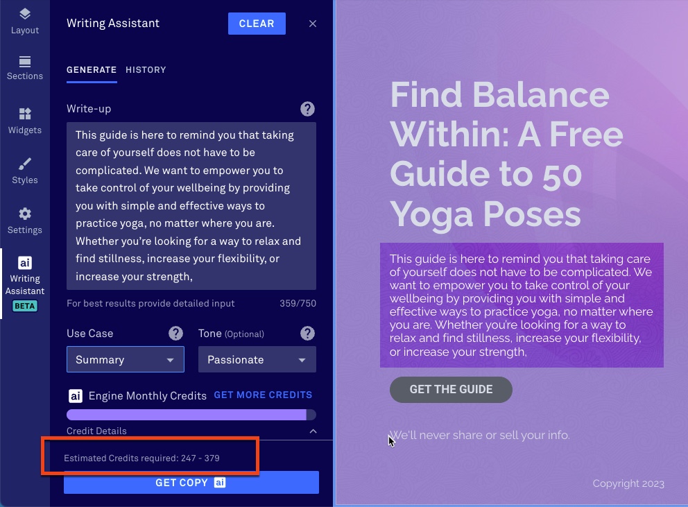 Writing Assistant – Leadpages Knowledge Base