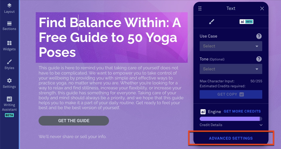 Writing Assistant – Leadpages Knowledge Base