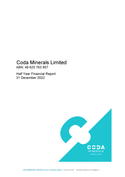 ASX:COD - Half Year Financial Report 31 December 2022