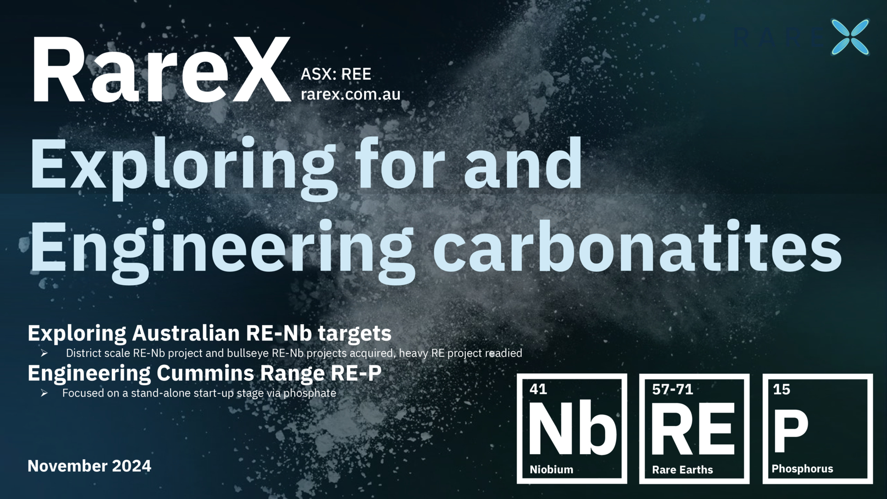 ASX:REE - RareX AGM Presentation