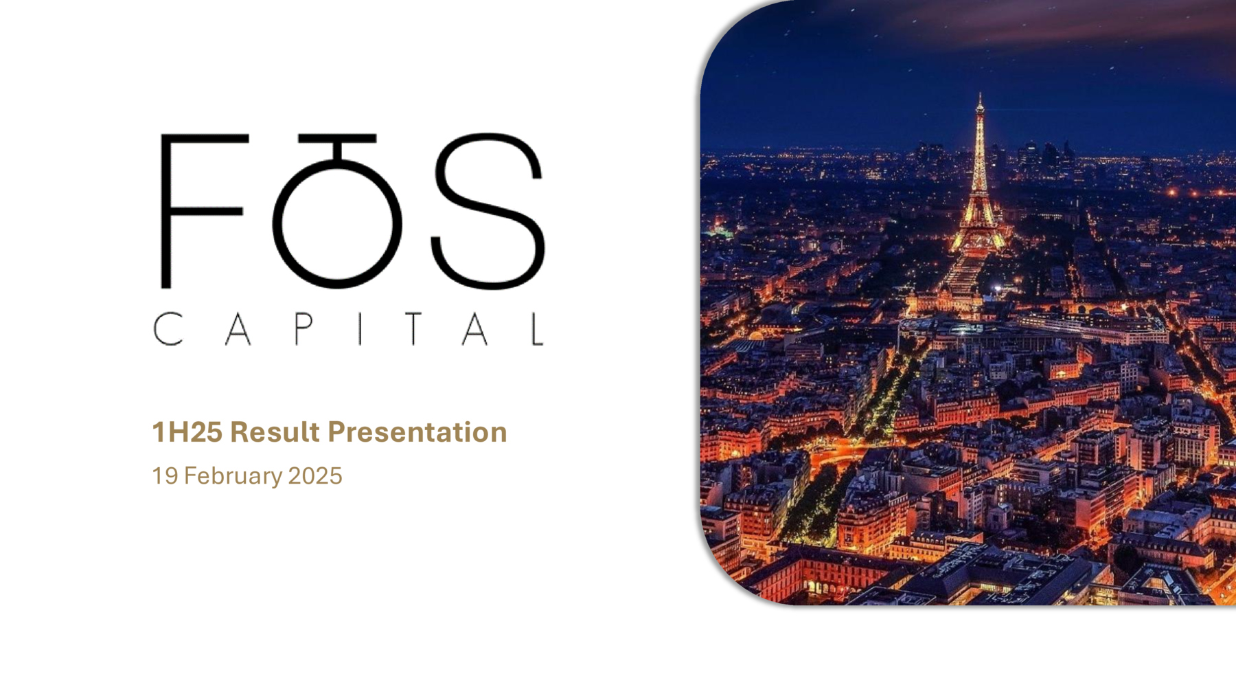 ASX:FOS - FOS Capital - 1H FY25 Presentation