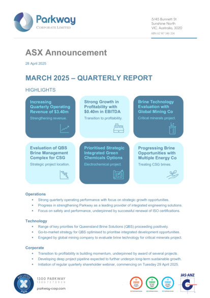 ASX:PWN - Quarterly Activities/Appendix 5B Cash Flow Report