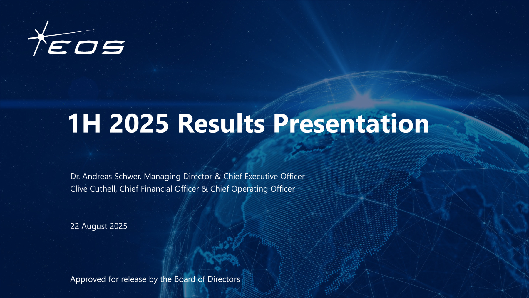 ASX:EOS - Investor Presentation