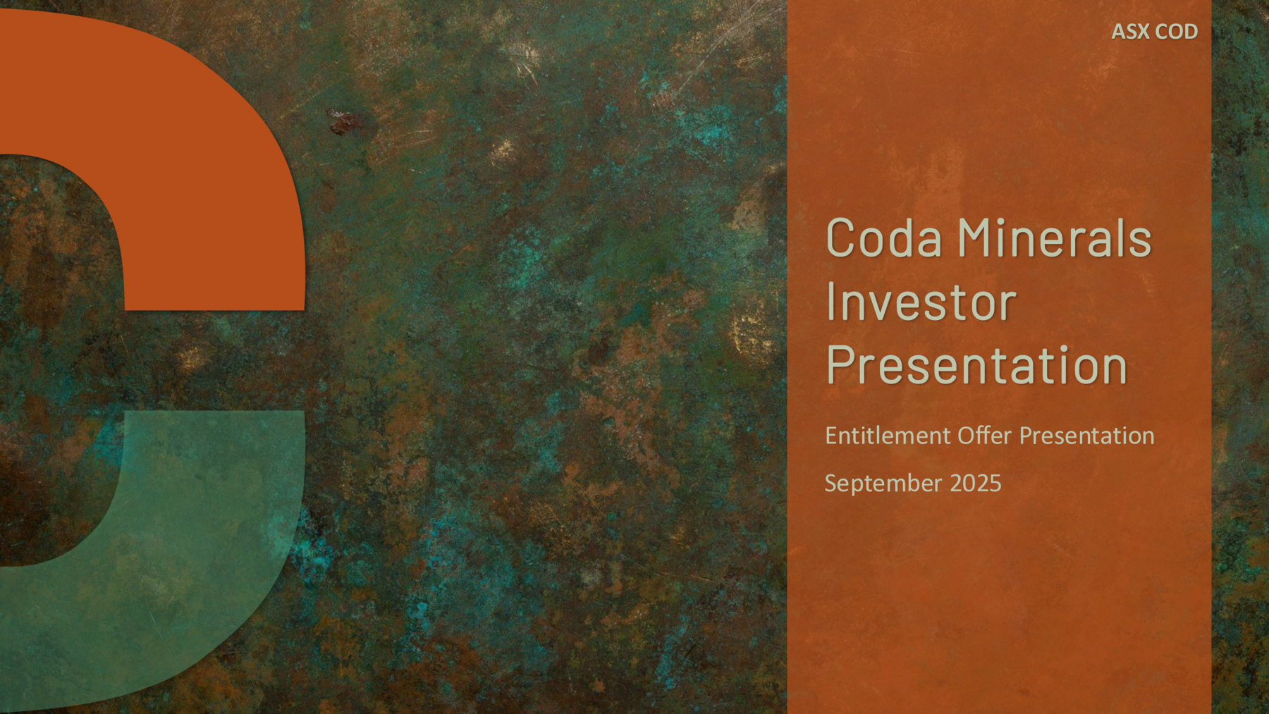 ASX:COD - Entitlement Offer Presentation