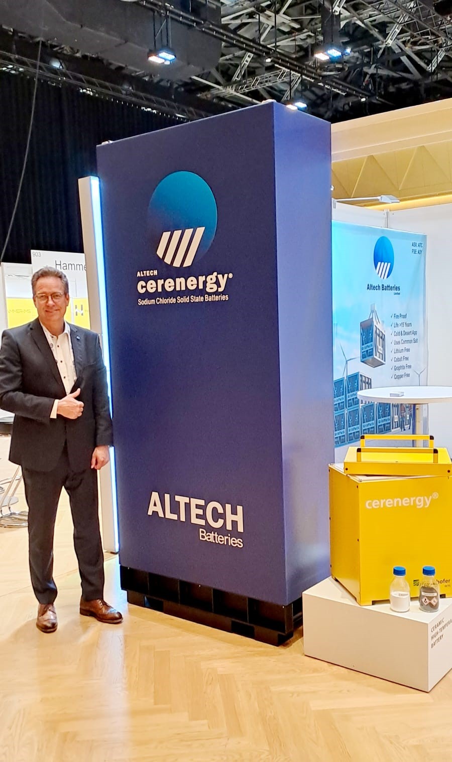 ASX:ATC - CERENERGY ABS60 Prototype Casing + Battery on Display in Germany