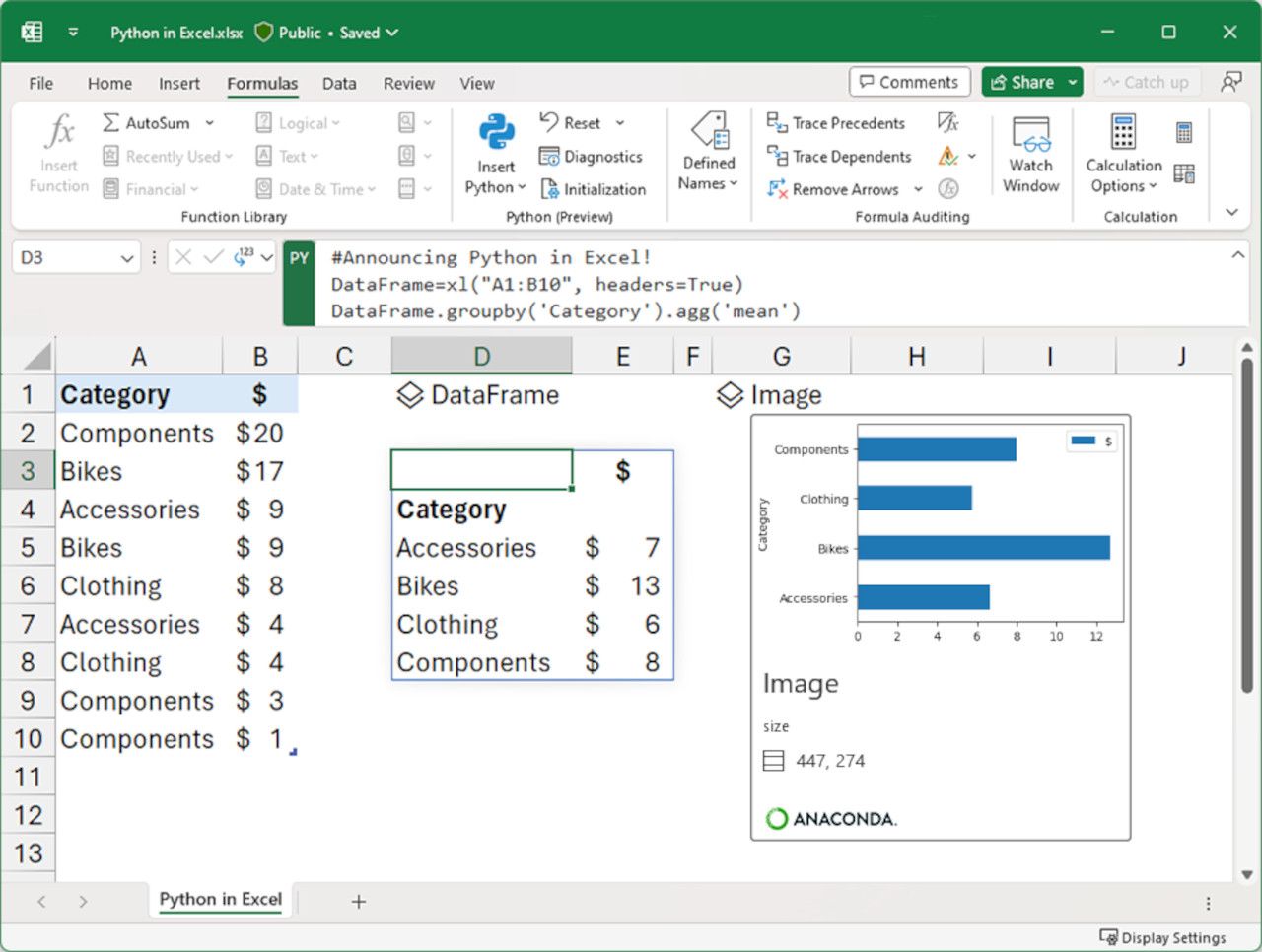 Excel Python Ledge ai