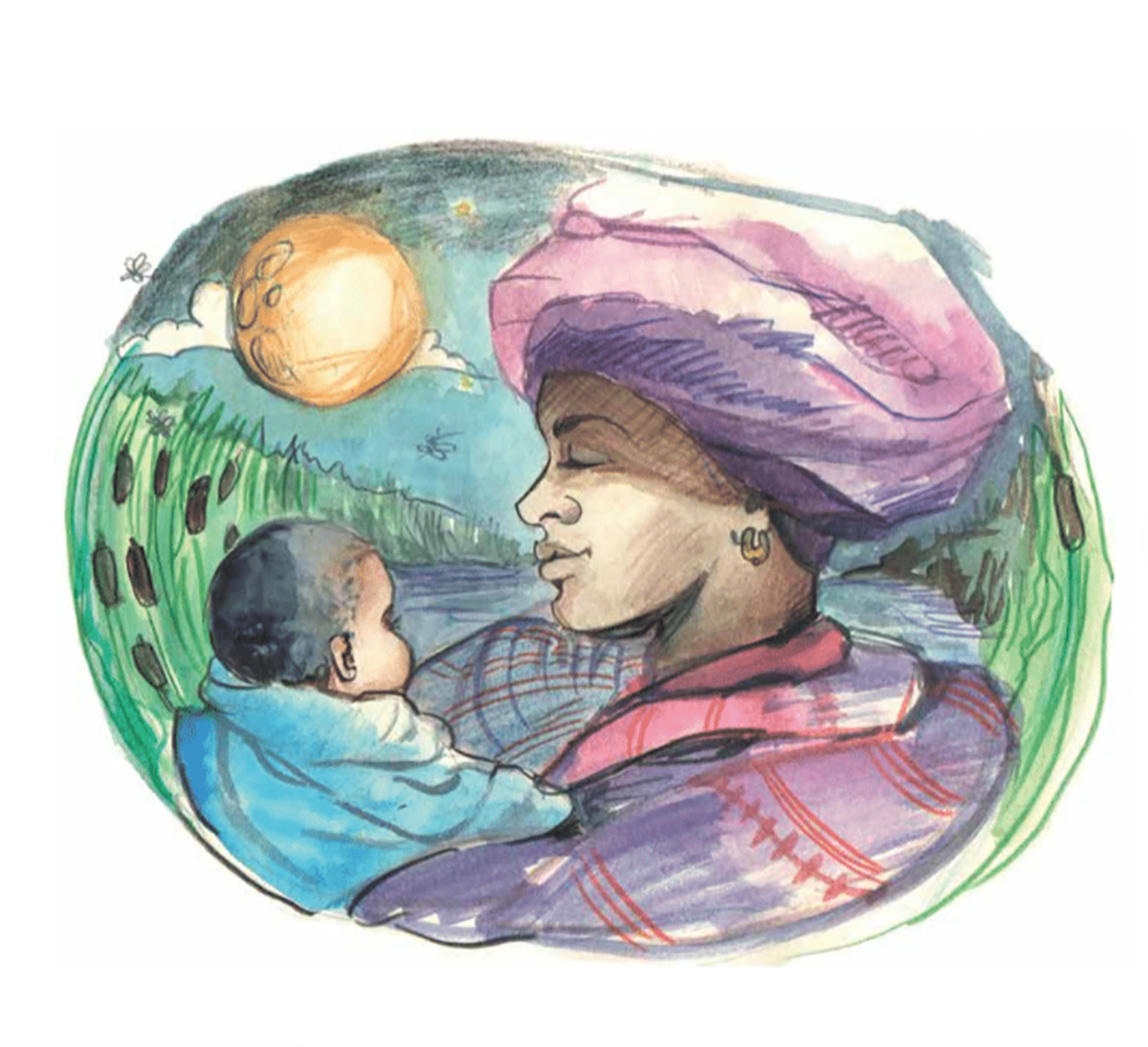 A portrait of Albertina Sisulu outside her village.