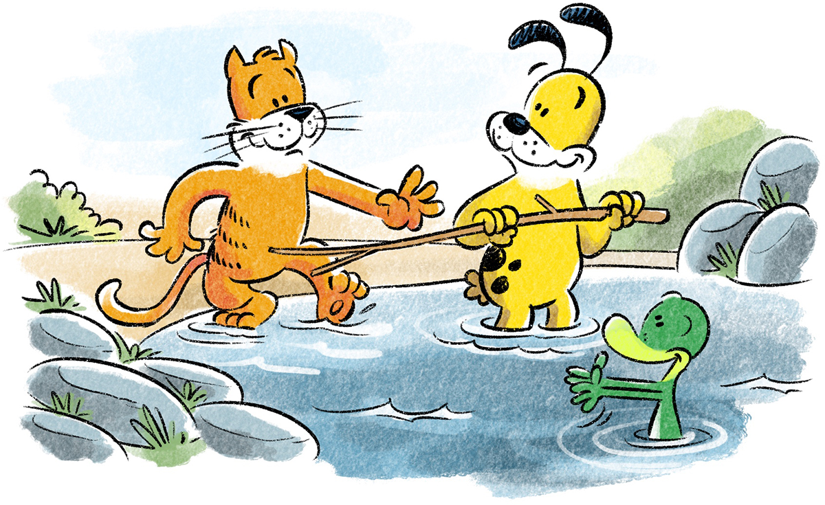 Cat and Dog Learn Every Day