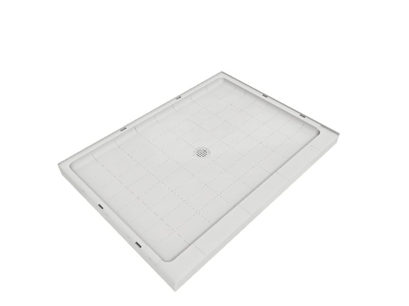 Sterling 35.25-in W x 48.25-in L White Single Threshold Rectangle ...