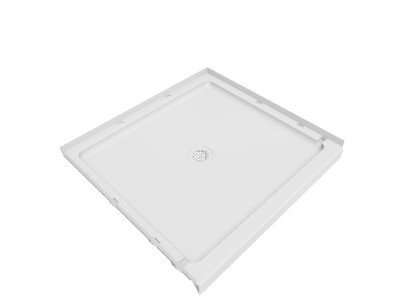 Sterling 34-in W x 36-in L White Single Threshold Rectangle Shower Pan ...