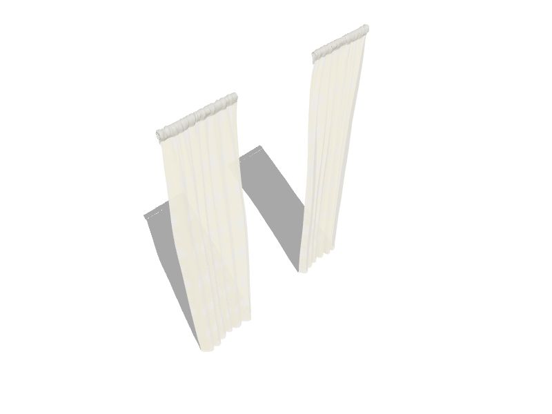 allen + roth 63-in Ivory Polyester Sheer Rod Pocket Single Curtain Panel at Lowes.com