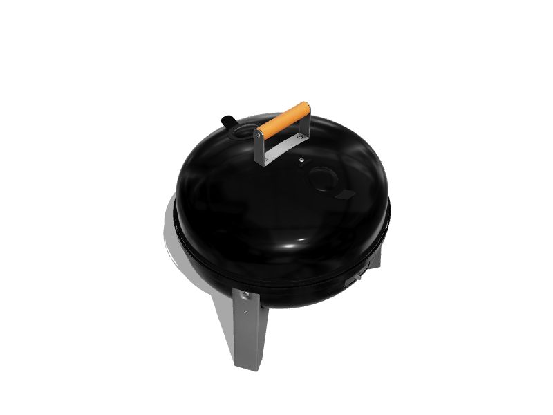 Americana Lock'n Go 16.75-in W Black Charcoal Grill 2010.4.111 at Lowes.com