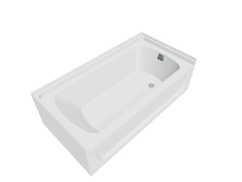 Sterling 30.25-in W x 60-in L White Polyresin and Fiberglass ...